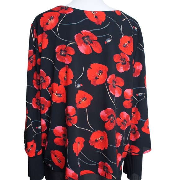 Cartise Canada | Tops | New Cartise Red Floral Print Top Plus Size 6 ...